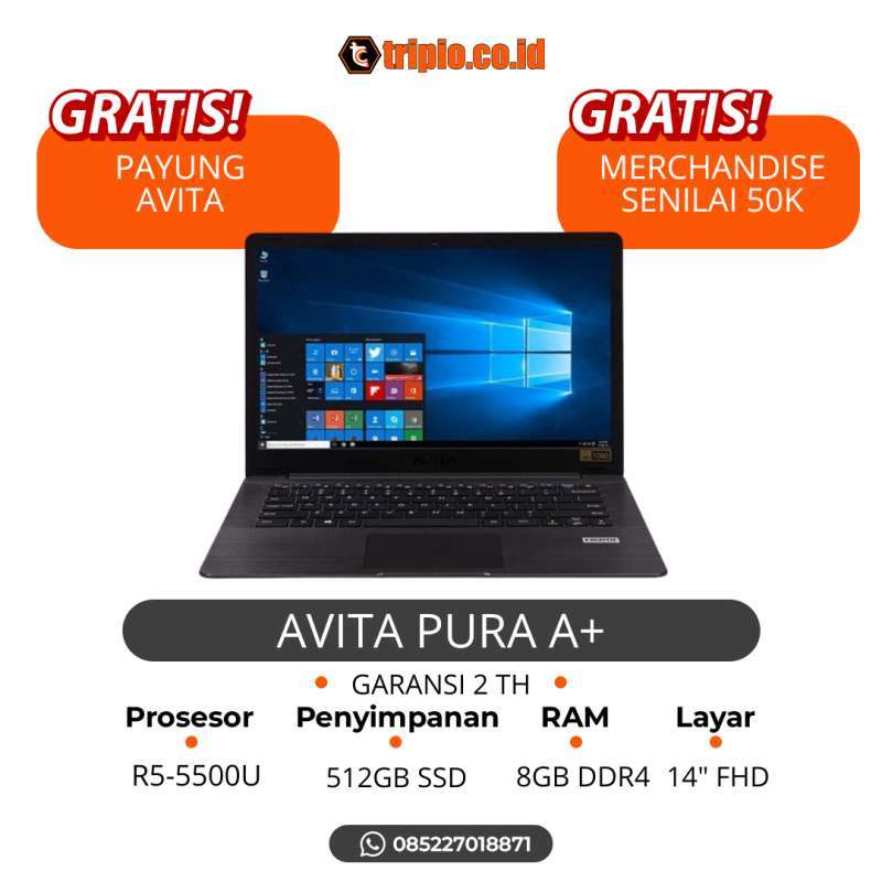 Jual Laptop Nb Avita Pura A+ Ryzen 5-5500u 8gb 512gb 14 Win11 Di Seller ...