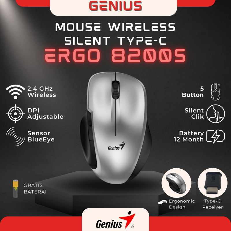 Jual Mouse Genius Ergo Nx8200s Type C Di Seller Sanurpro Multimedia ...