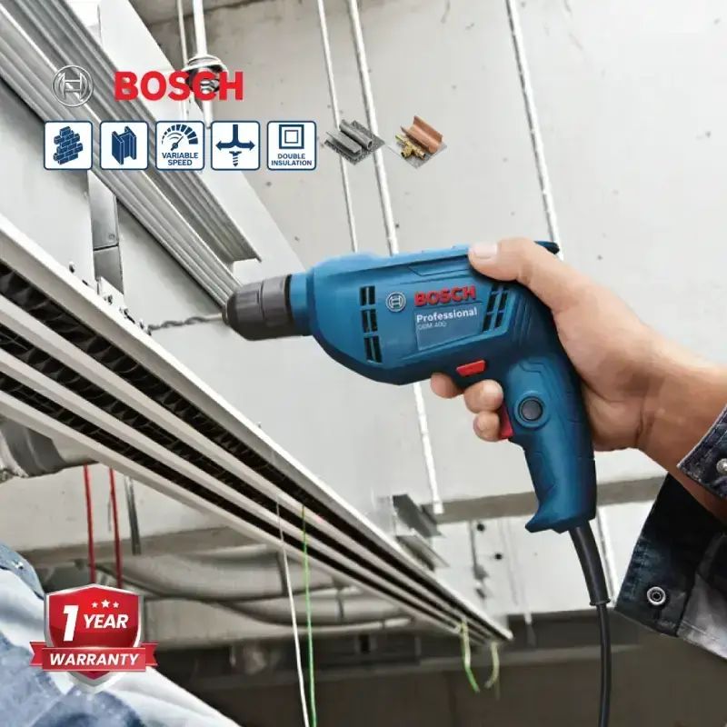 Jual Bosch Gbm 400 Electrill Drill 10mm Mesin Bor Kayu & Besi 400w ...