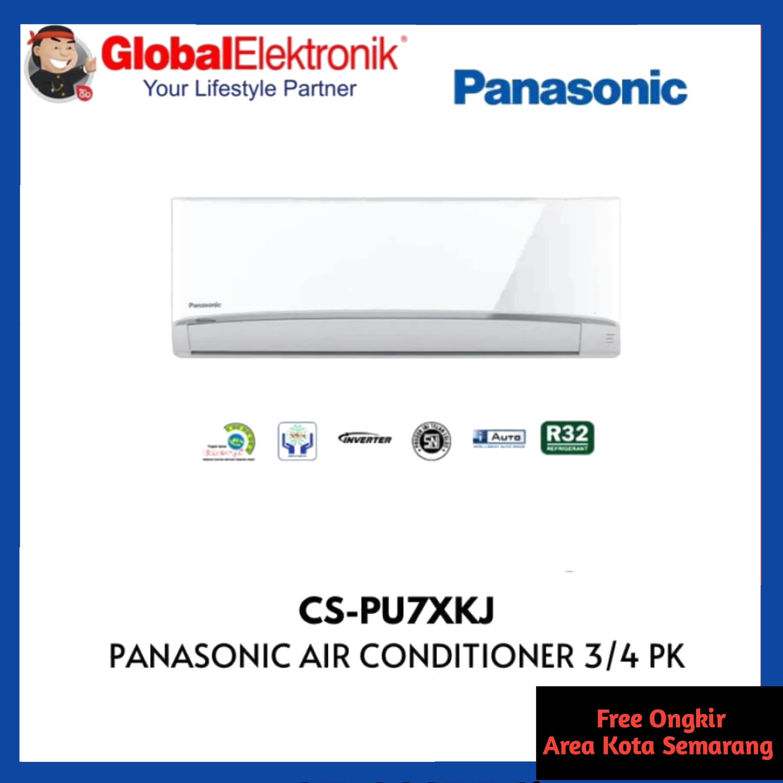 Promo Panasonic Ac Inverter 3/4 Pk Cs-pu7xkj [semarang] Diskon 6% Di ...