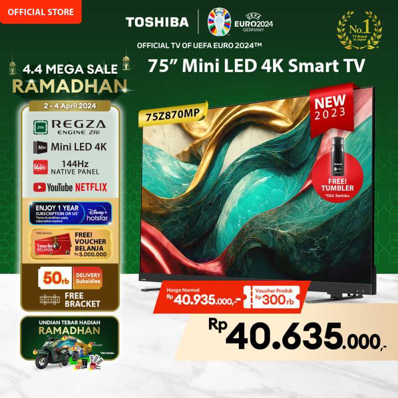 Promo [free Ongkir Jabodetabek] [free Bracket] Toshiba Flagship Tv 75 Mini Led 144hz 4k Uhd ...