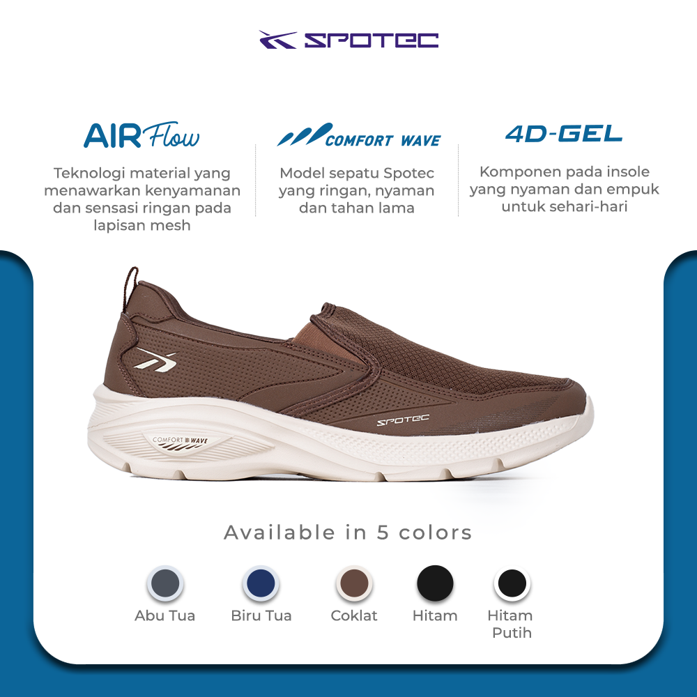 Jual Spotec Sepatu Walking Onyx Coklat- Putih Tulang - Ukuran 40 di ...