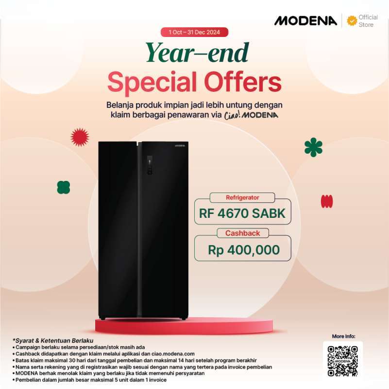 Promo Modena Refrigerator - Rf 4670 Sabk Diskon 19% Di Seller Modena ...