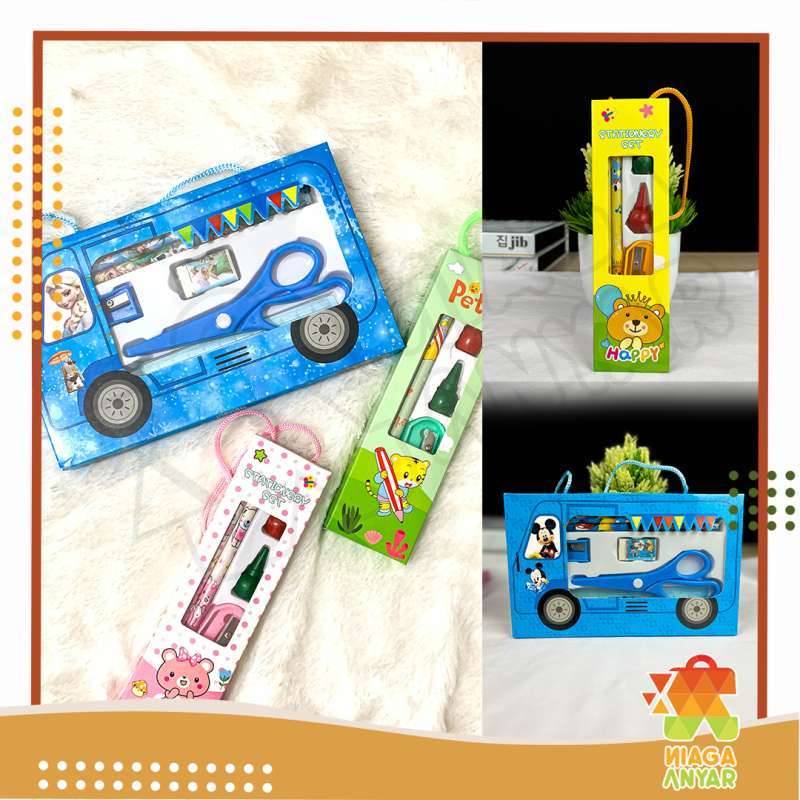 Promo Na Paket Stationery Set Isi 6 Dan 7 Perlengkapan Menulis / Set ...