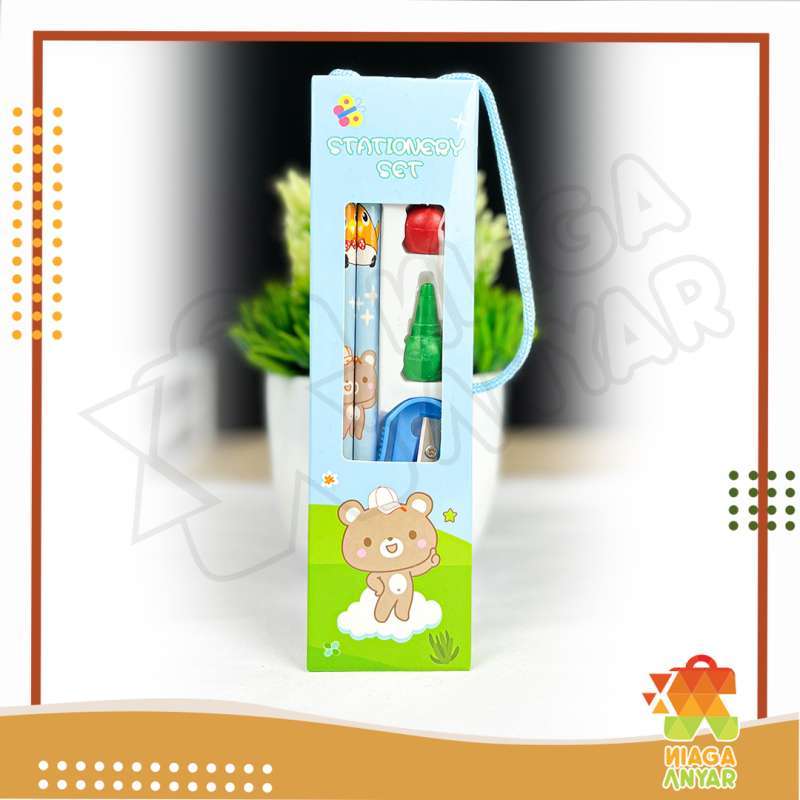 Promo Na Paket Stationery Set Isi 6 Dan 7 Perlengkapan Menulis / Set ...