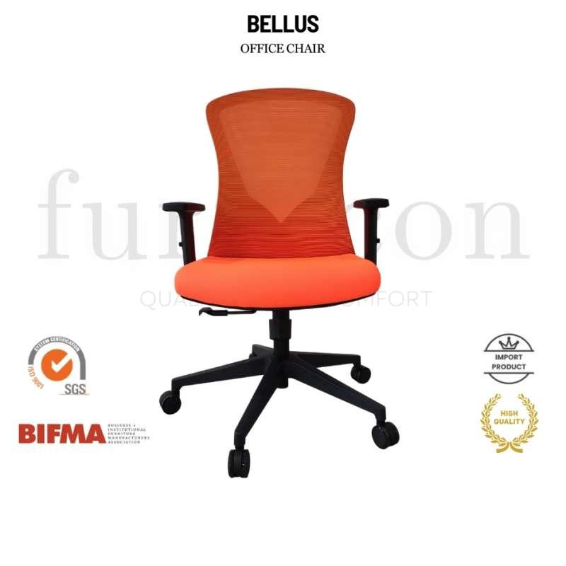 Jual Kursi Kantor Ergonomis Furnicon Bellus Orange / Kursi Kerja Office ...