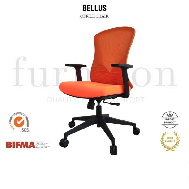 Jual Kursi Kantor Ergonomis Furnicon Bellus Orange / Kursi Kerja Office ...