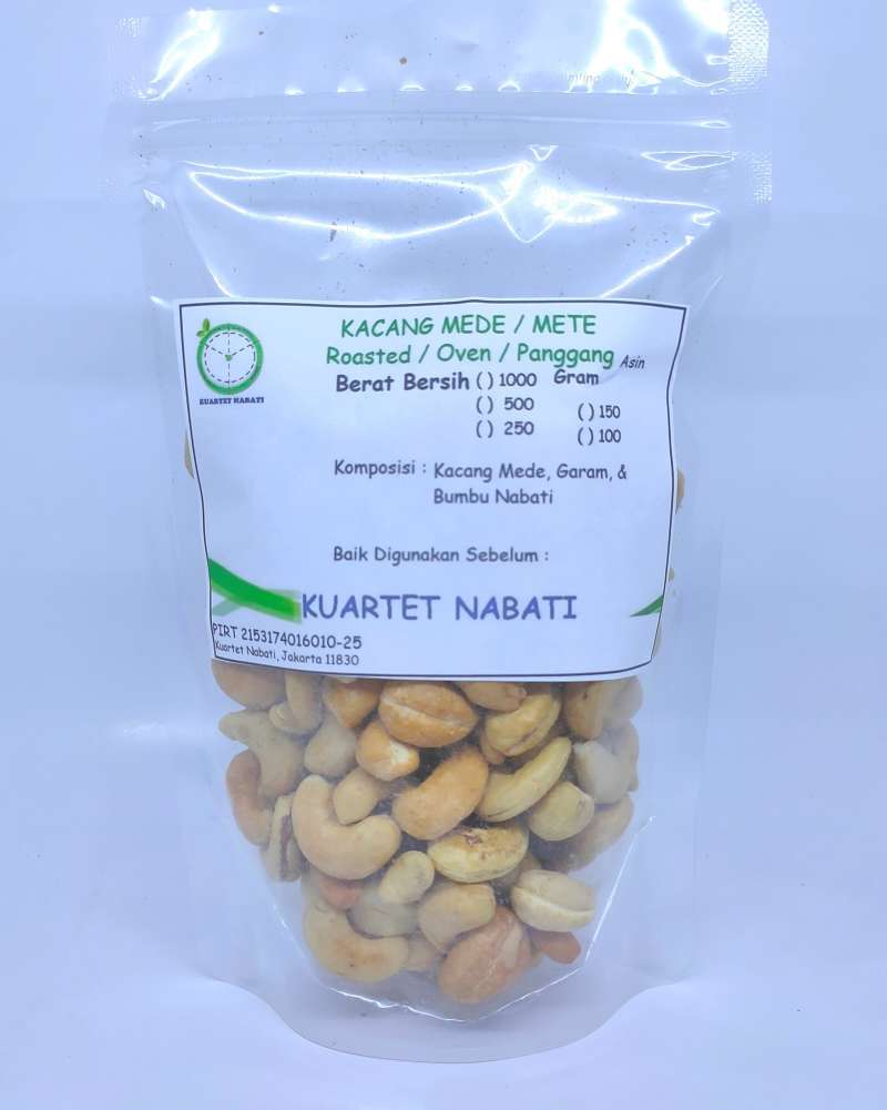 Promo 250gr Roasted Kuartet Nabati Kacang Mede Utuh Size Sedang - Besar ...