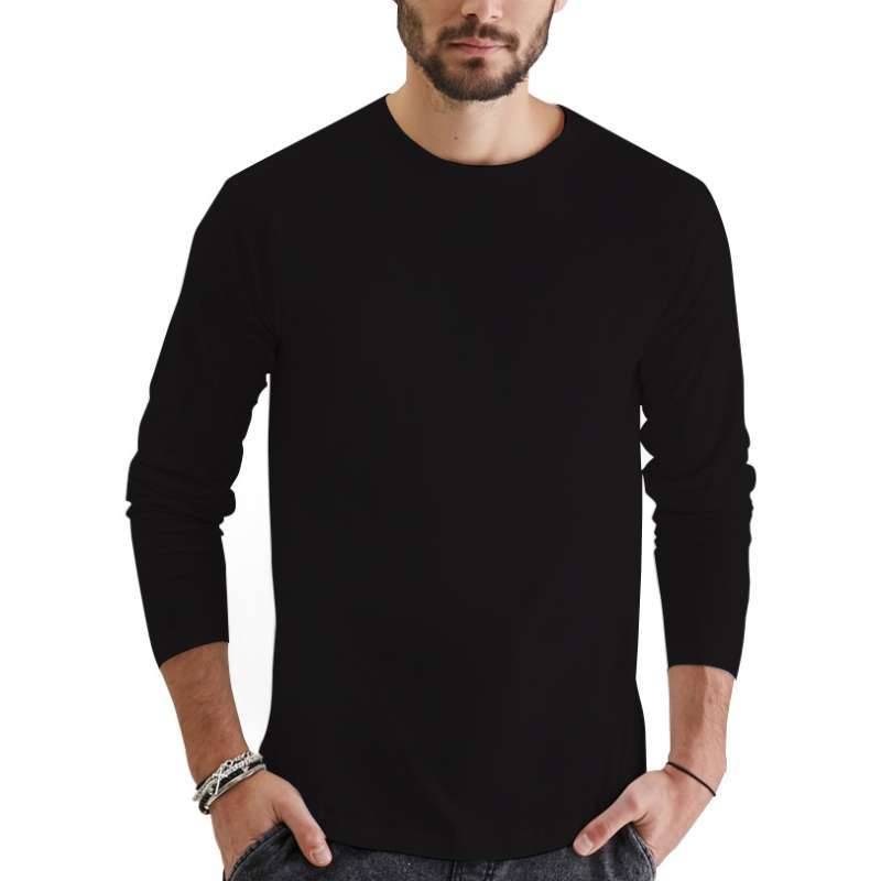 Promo Kaosyes Kaos Polos T-shirt O-neck Lengan Panjang - Hitam Diskon ... Promo Kaosyes Kaos Polos T-shirt O-neck Lengan Panjang - Hitam Diskon ...