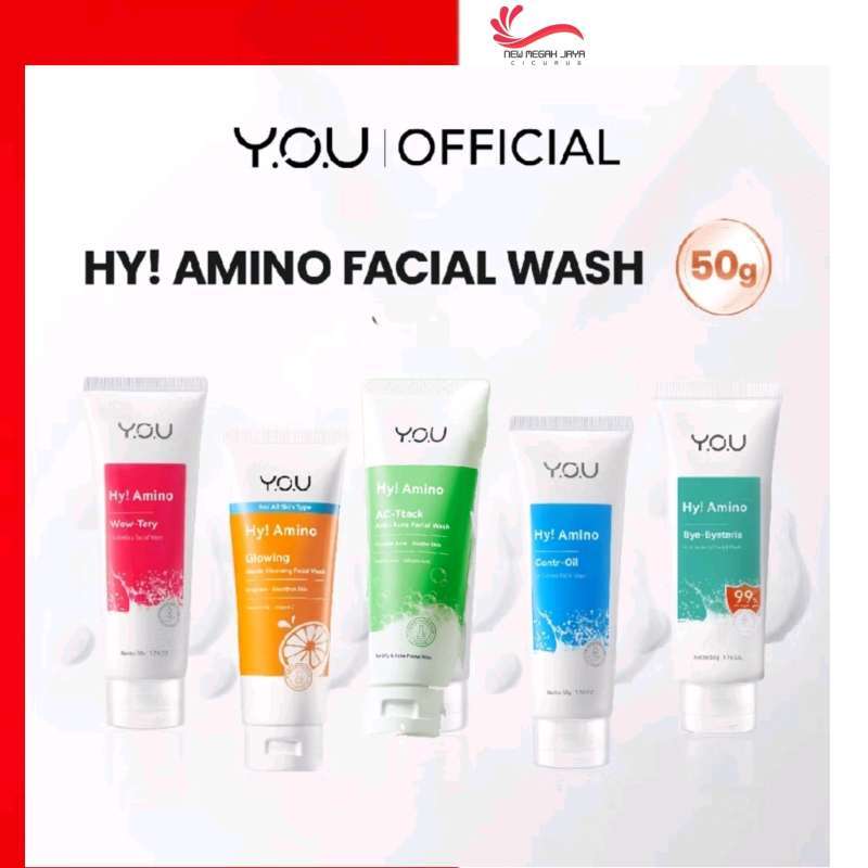 Jual You Hy Amino Facial Wash 50ml | Ac Ttack | Glo Win | Contr Oil ...