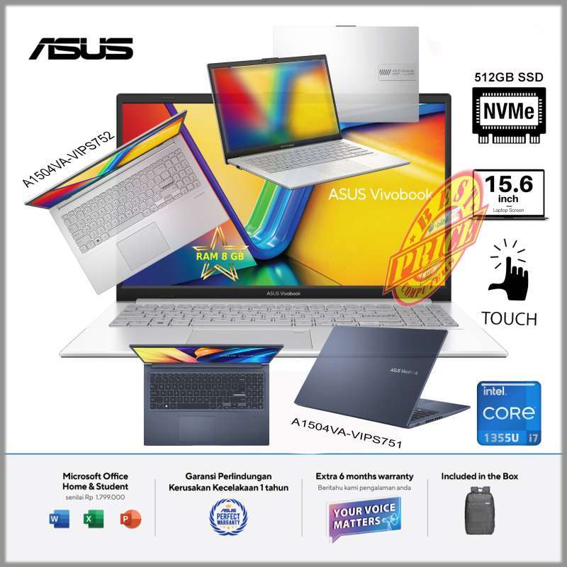 Jual Asus Vivobook 15 A1504va Vips751 Vips751 Notebook [core I7-1355u ...