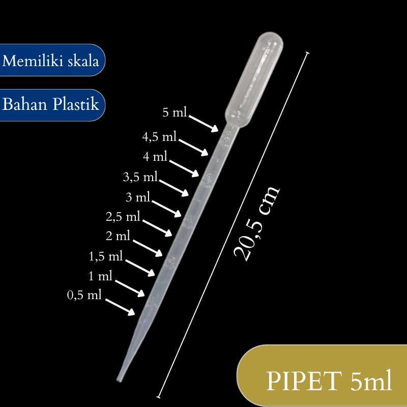 Jual (harga 100pcs) Pipet Tetes Plastik Obat Laboratorium 0,2 0,5 1 2 3 ...