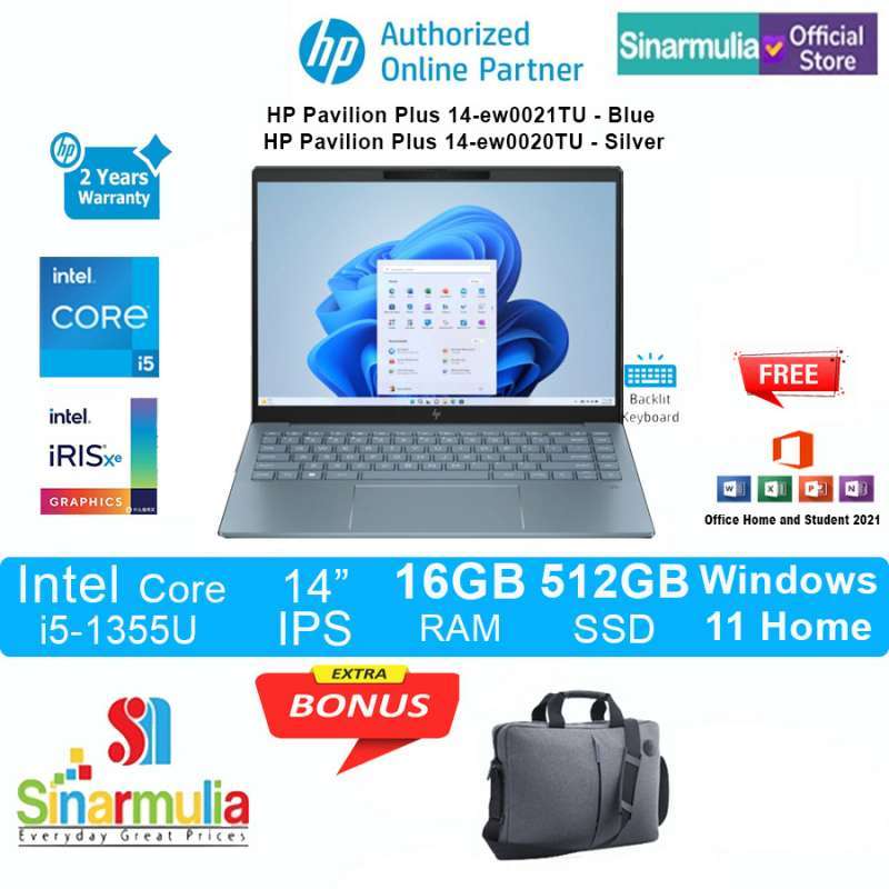 Promo Hp Pavilion Plus 14-ew0020tu/ew0021tu I5-1355u 512gb Ssd 16gb ...