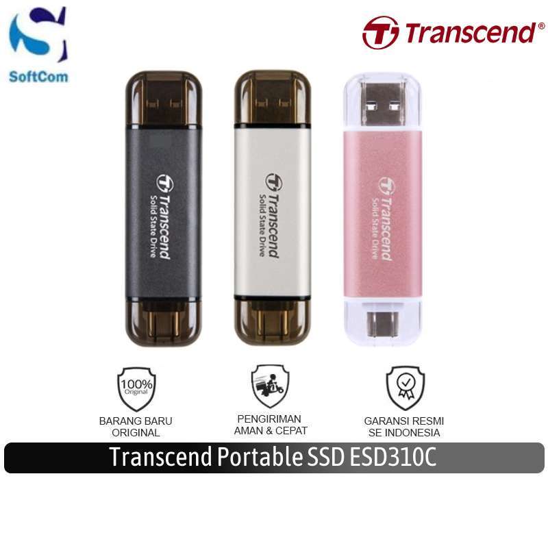 Jual Transcend Ssd Portable Esd310c Esd310s Esd310p 256gb/512gb/1tb/2tb ...