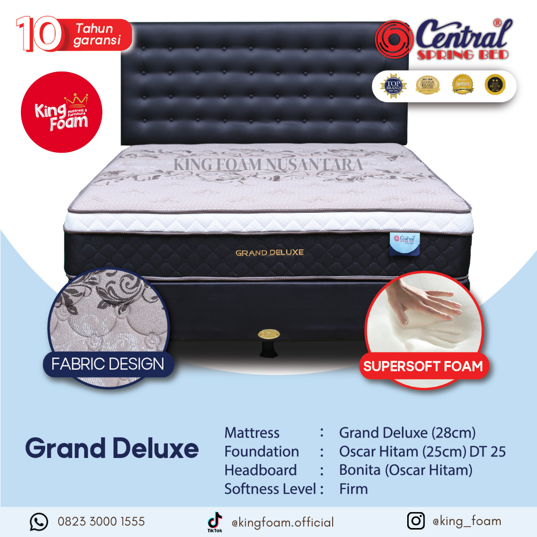 Jual Central Grand Deluxe Semua Ukuran Kasur Springbed (Full SET) HB ...