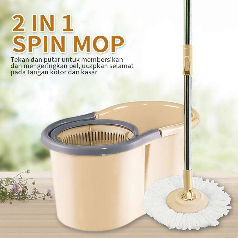 Jual Pel Lantai Spin Mop Alat Pel Praktis Ukuran Ember 46 x 26 x 23.5 ...