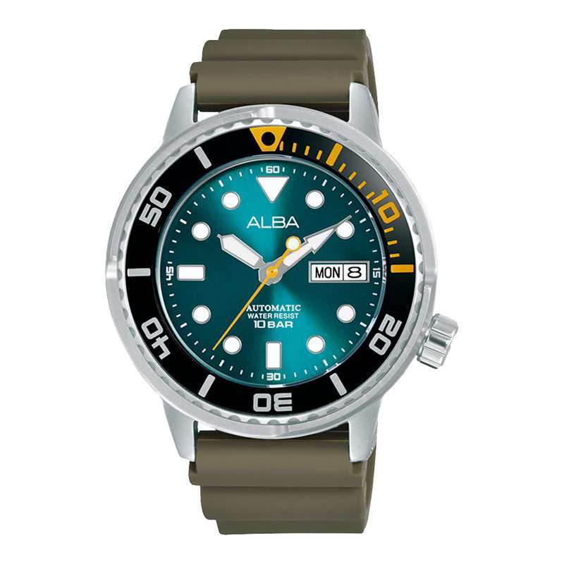 Promo Jam Tangan Pria Alba Mechanical Al4249x1 Automatic Man Green ...