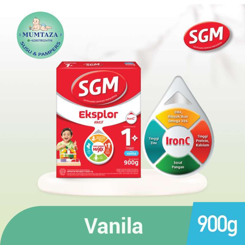 Promo Sgm Eksplor Aktif 1+ Pro-gressmaxx Vanila Susu Formula 900gr ...