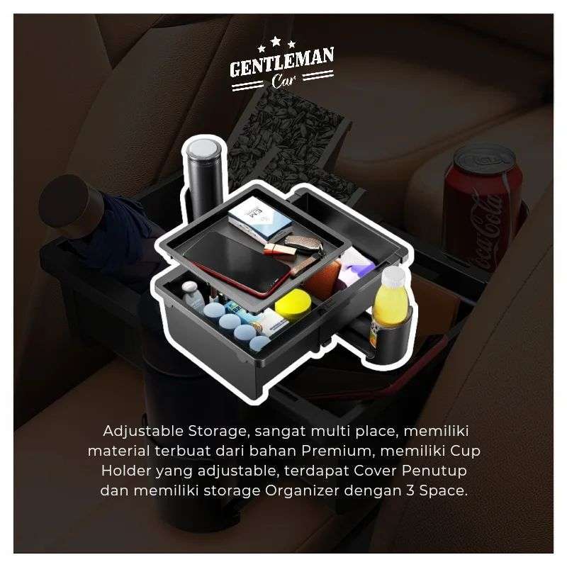 Promo Adjustable Multi Car Organizer Storage Console Box Arm Rest Cup ...