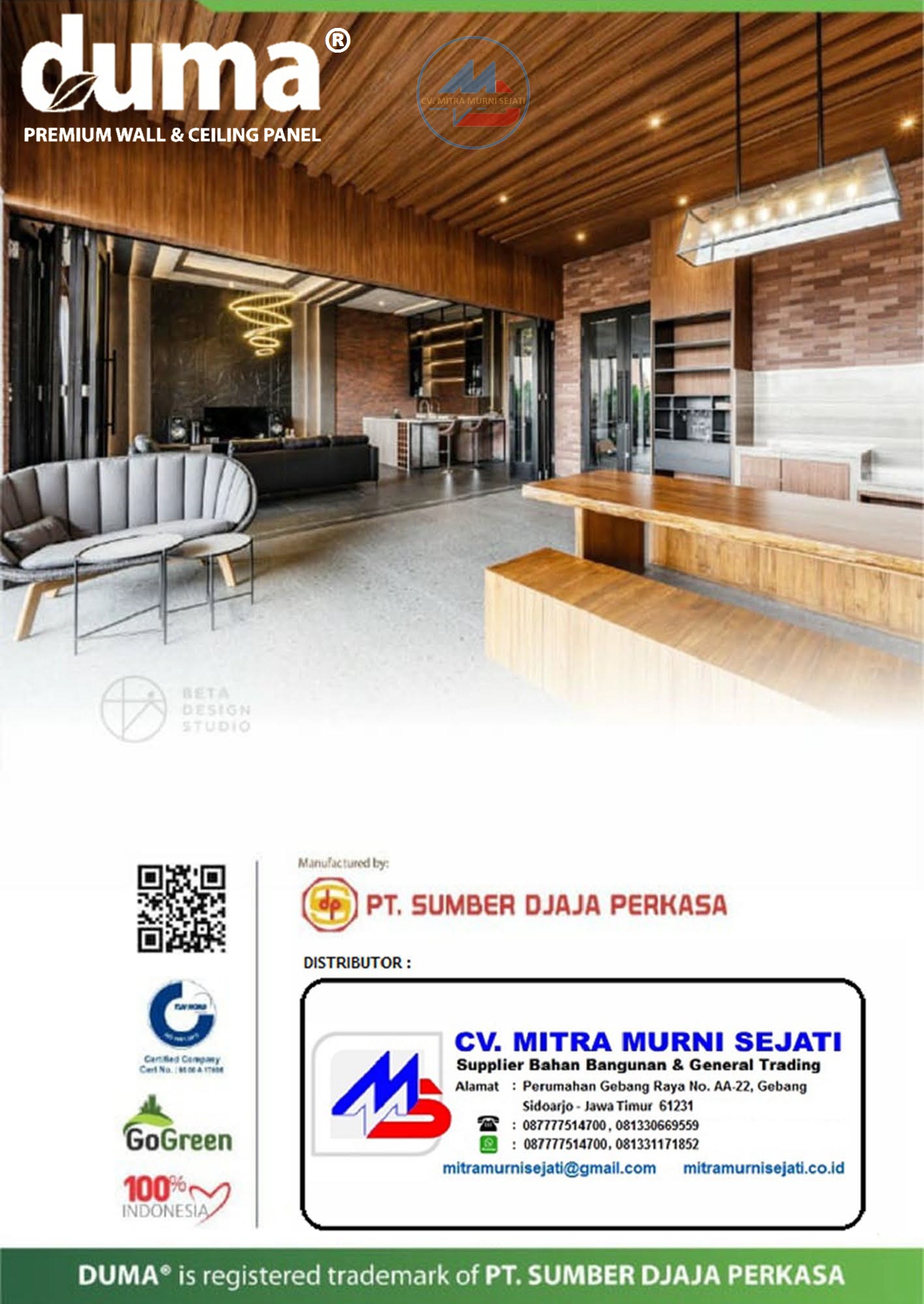 Jual Plafon Wpc Duma Panel Modern Sw 50 Di Seller Mitra Murni Sejati ...