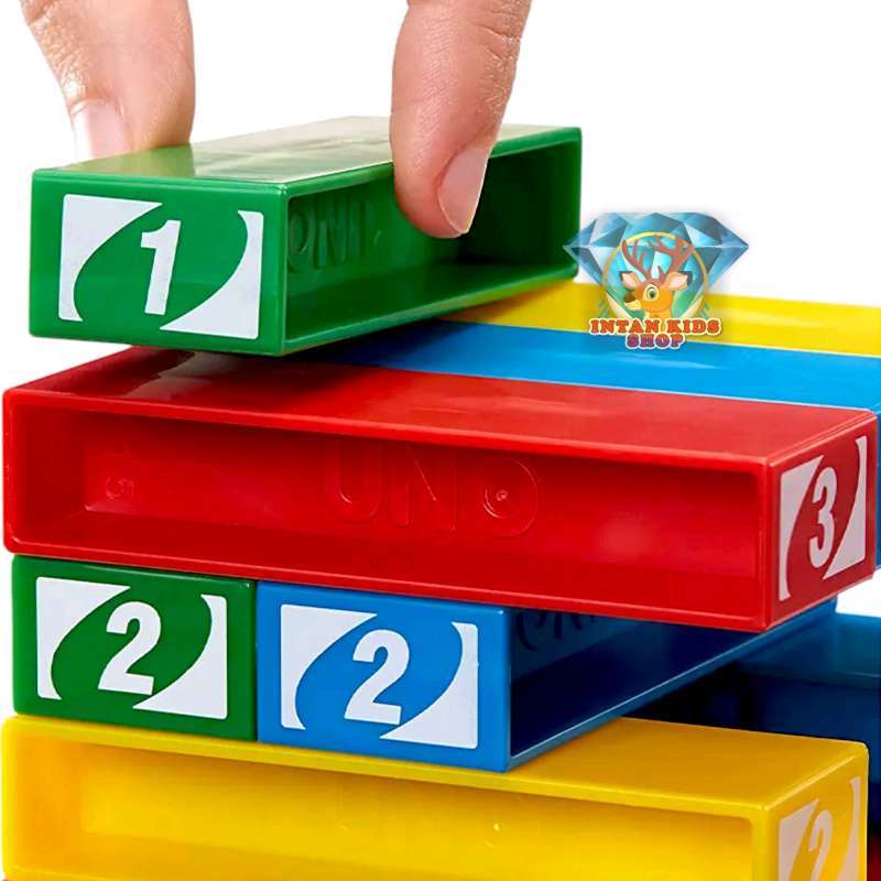 Jual MAINAN ANAK EDUKASI UNO STACKO TUMBLING STACKING TOWER BALOK SUSUN ...