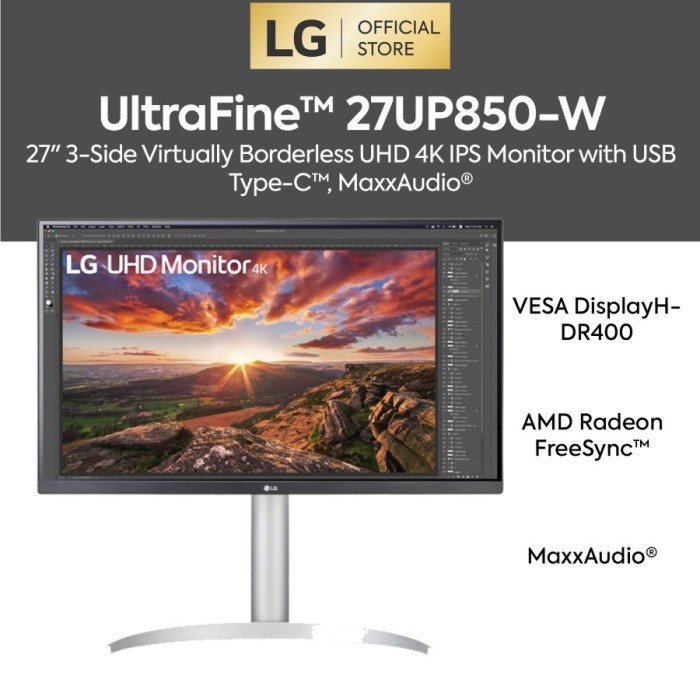 Promo LG 27UP850N-W Monitor 27 Inch IPS UHD 4K dengan VESA DisplayHDR ...