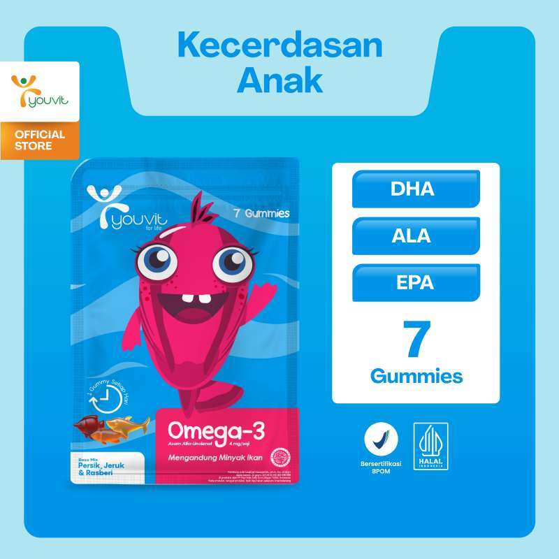Promo Youvit Omega-3 Anak 7 Hari Dengan Dha, Epa, Ala Gratis Stiker ...