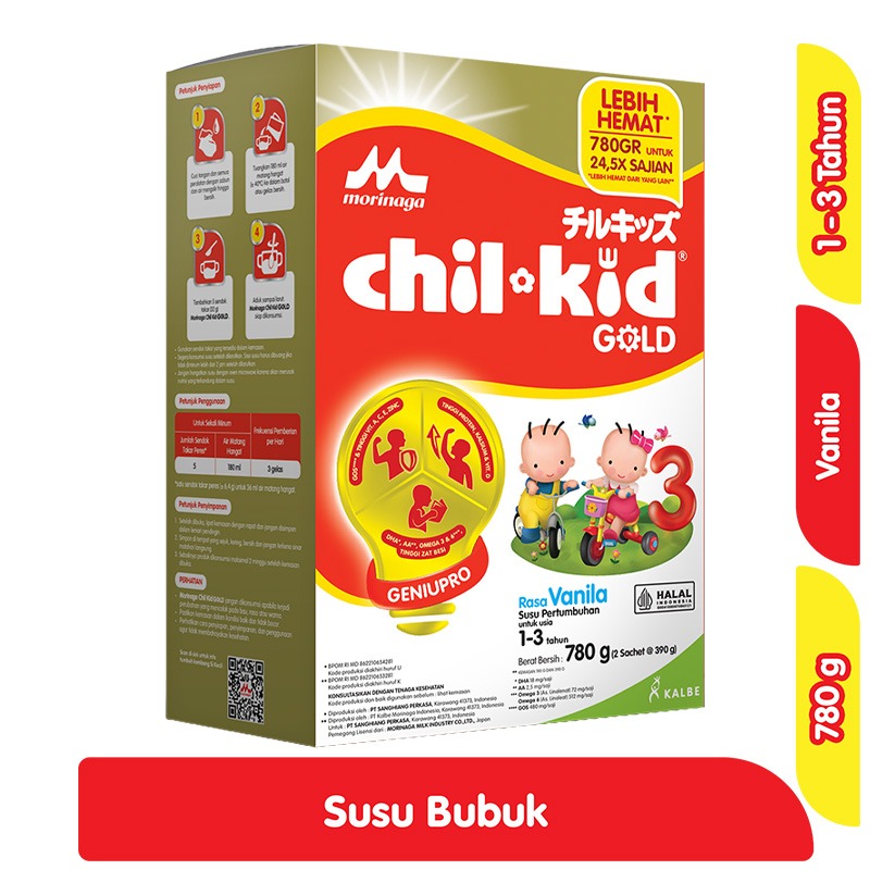 Jual Morinaga Chil-kid 3 Susu Pertumbuhan Anak 1-3 Tahun Vanila 780 G Di Seller Alfamart ...
