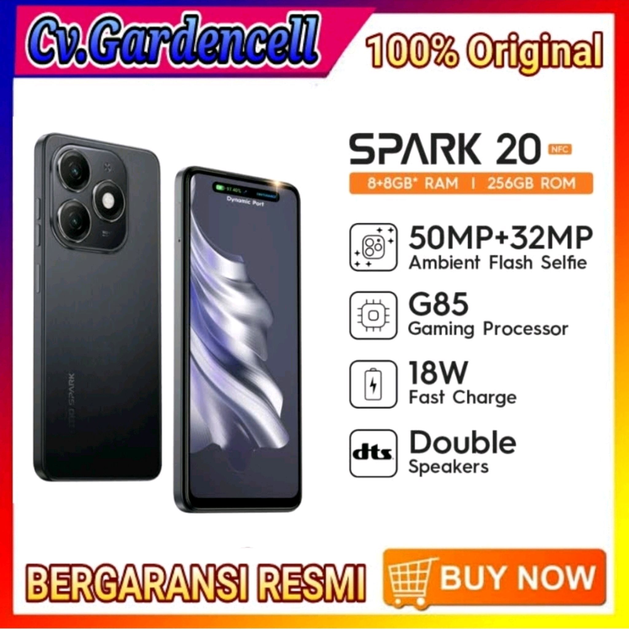 Jual Techno Spark Spesifikasi Original, Murah & Diskon Harga Mei 2024 ...