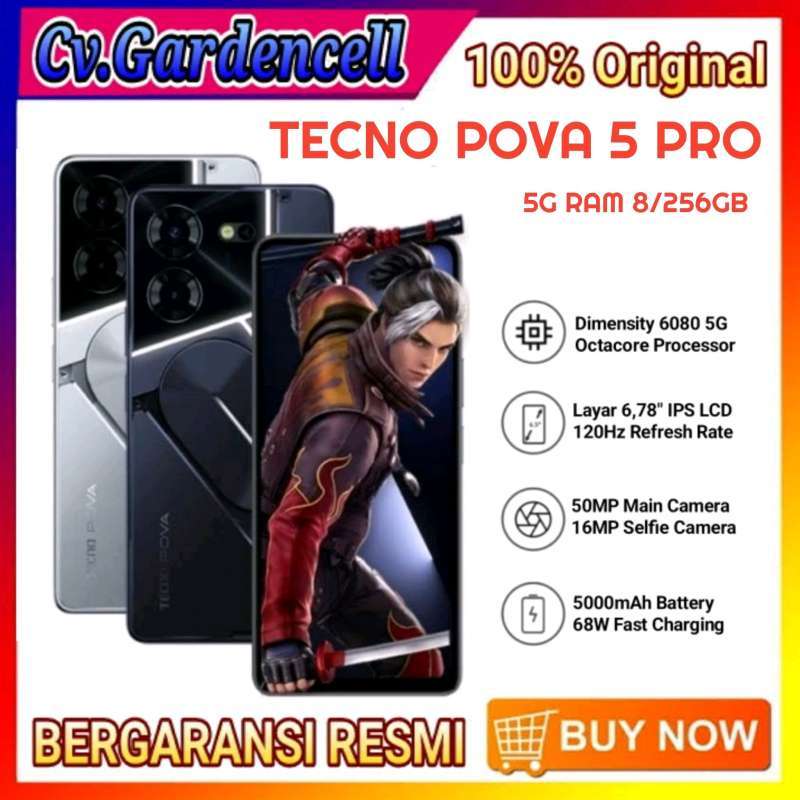 Jual Tecno Pova 5 Pro Ram 8/256gb Garansi Resmi Di Seller Cv.gardencell - Cv.gardencell Patiunus ...