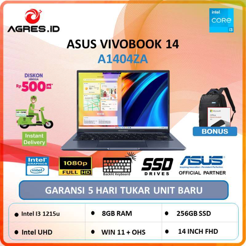 Promo Asus Vivobook 14 A1404za - I3 1215 8gb 256gb 14.0 Fhd Ips Win11 ...