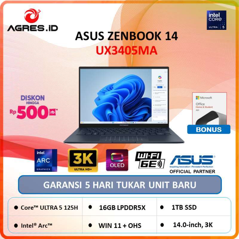 Promo ASUS ZENBOOK 14 UX3405MA OLED - ULTRA 5 125H 16GB 1TB 14.0 3K ...