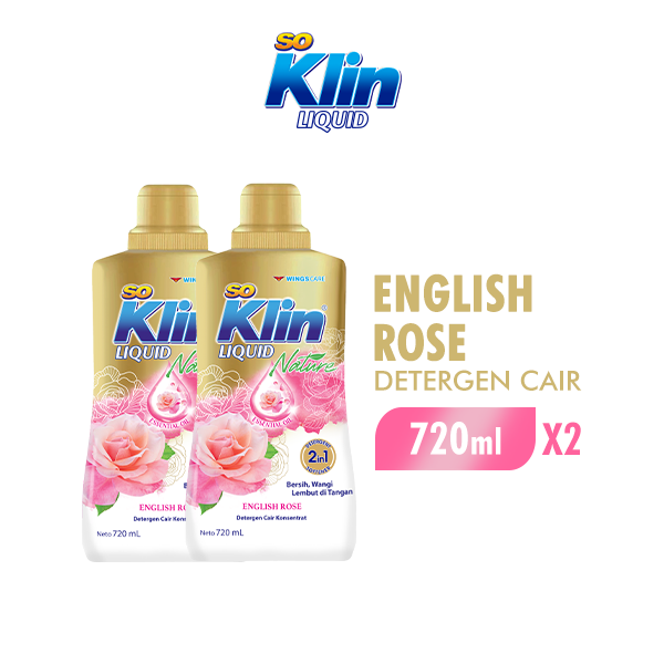 Promo Soklin Detergen Cair English Rose Botol 720 Ml [2 Pcs] Diskon 19% Di Seller Wings Official ...