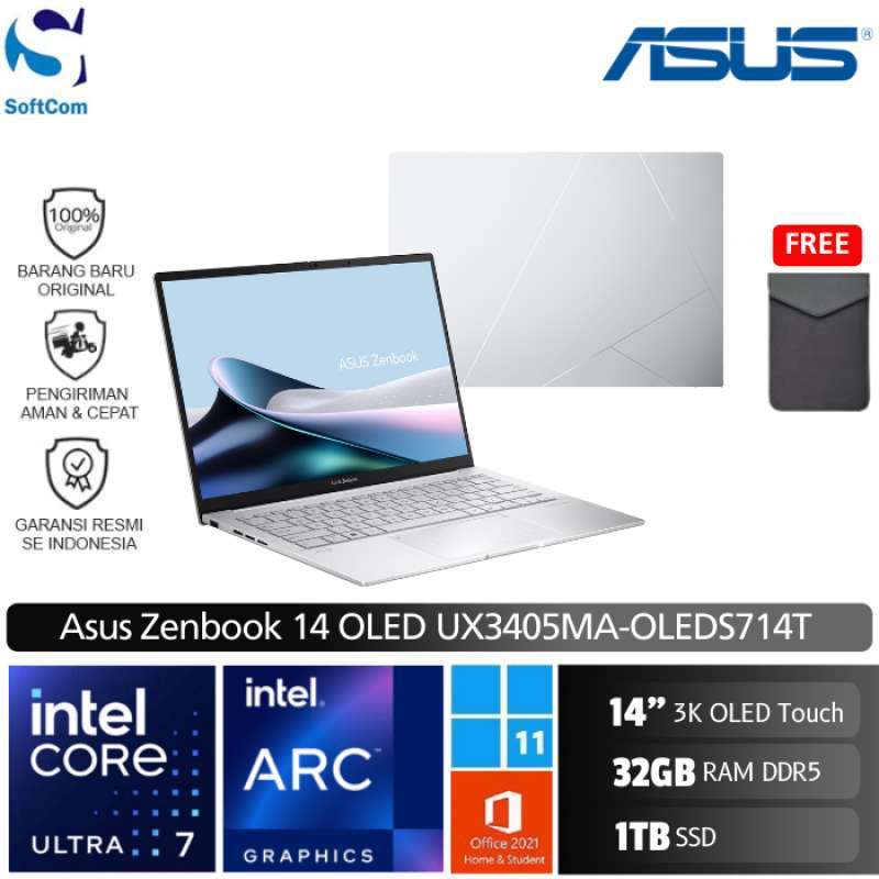 Jual Asus Zenbook 14 Oled Ux3405ma Oleds714t Notebook [core Ultra 7 ...