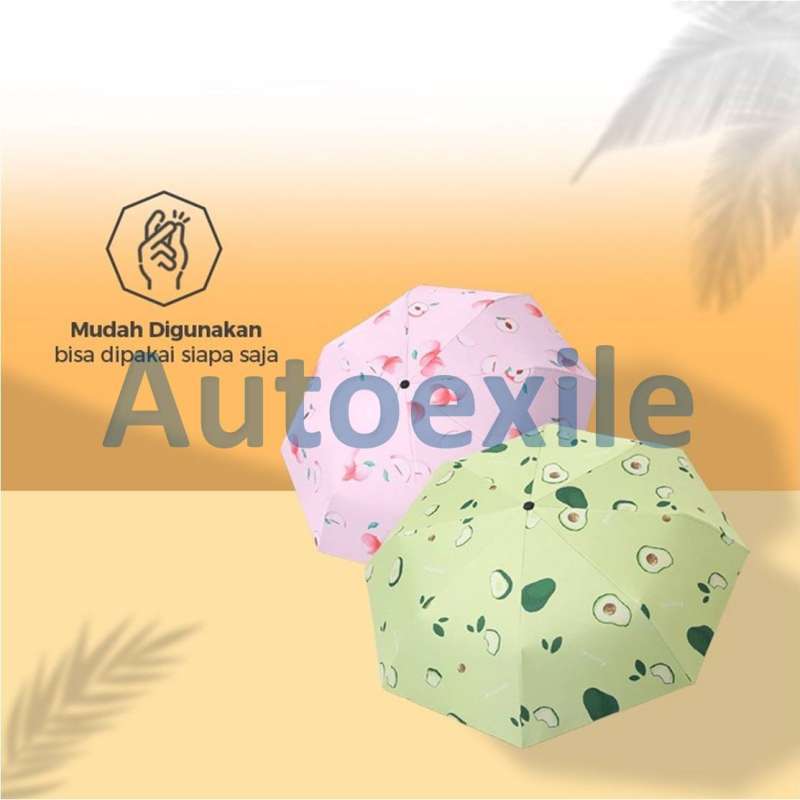 Jual Payung Hujan Lipat Manual / Otomatis Buka Tutup Ukuran Kecil 8 Jari Tulang Tabir Surya ...