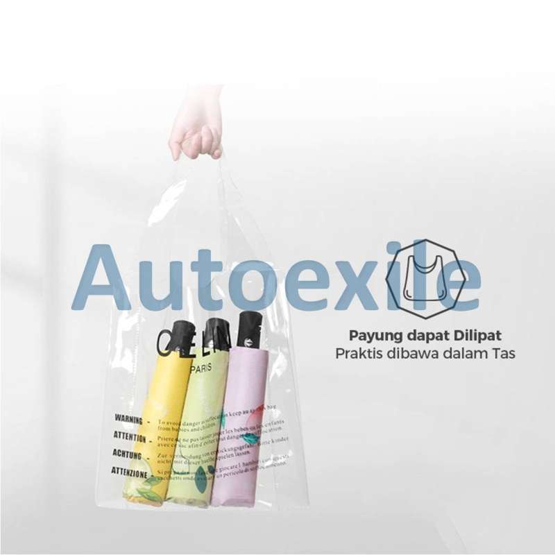 Jual Payung Hujan Lipat Manual / Otomatis Buka Tutup Ukuran Kecil 8 Jari Tulang Tabir Surya ...