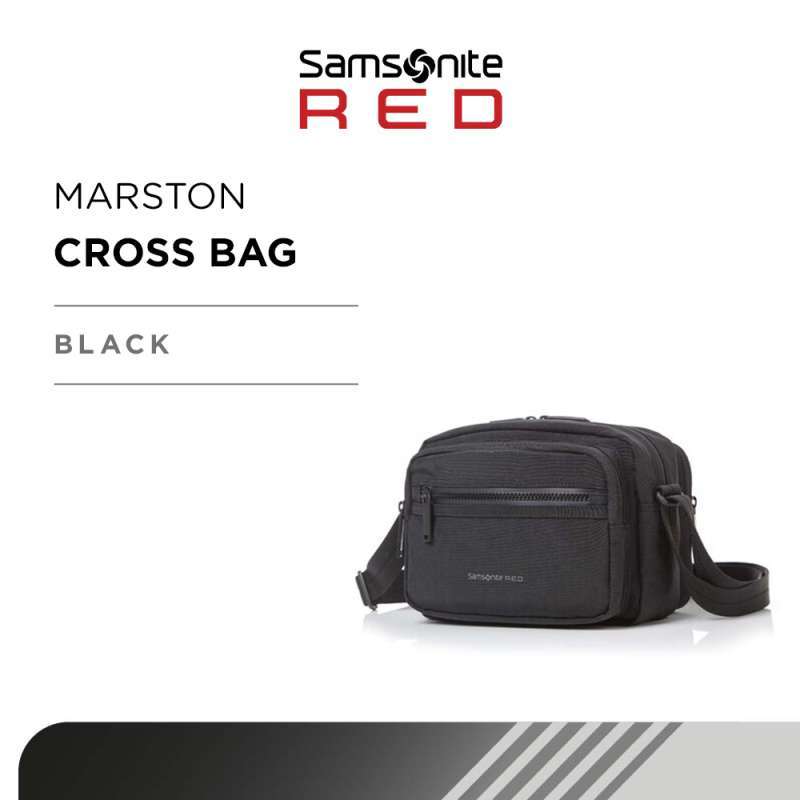 Jual Samsonite Red Label Mini Crossbag Marston - Black di Seller House ...