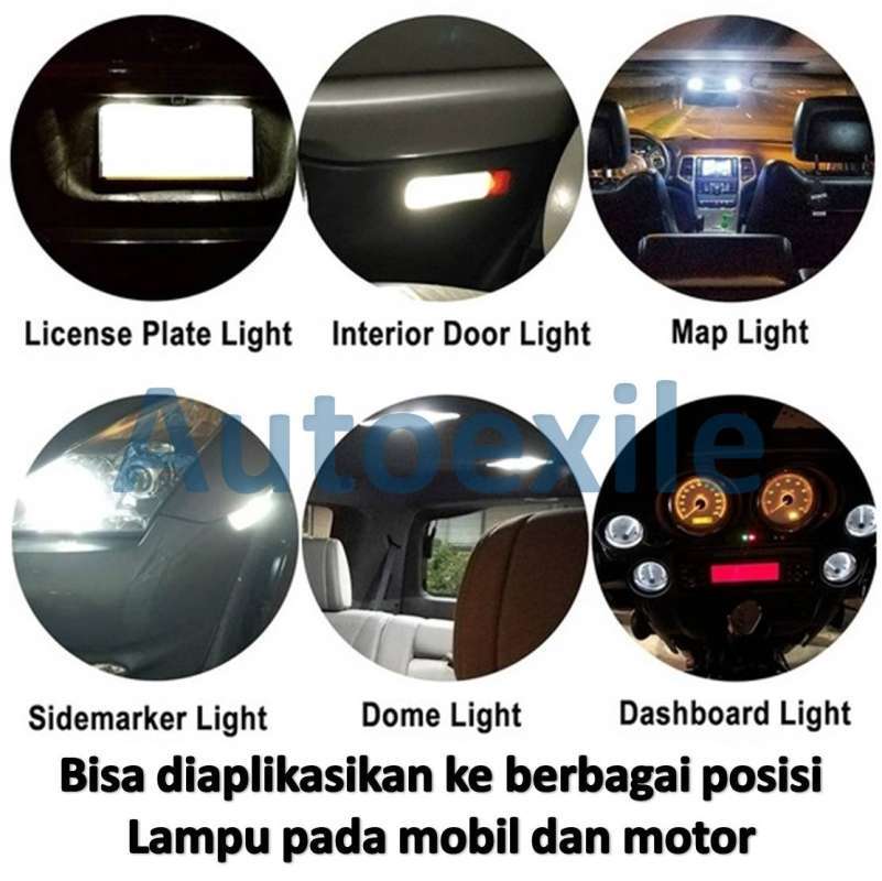 Jual Lampu Led Crystal Kaca Resin T10 W5w Dc12v Bagasi Kota Plat ...