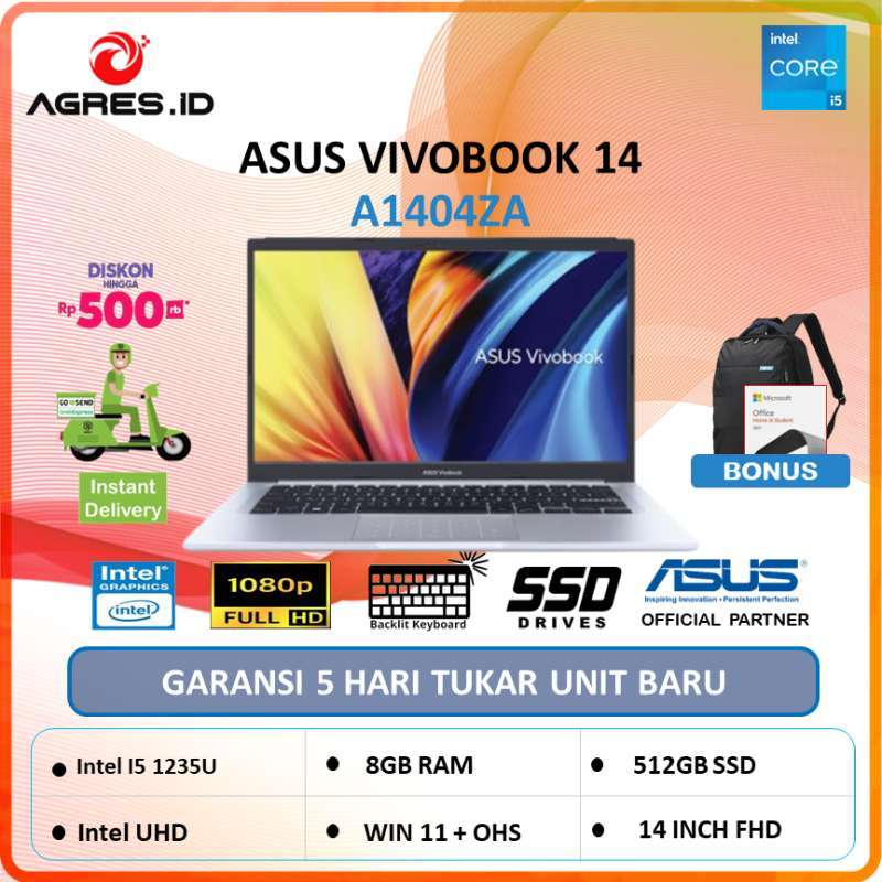 Promo Asus Vivobook 14 A1404za - I5 1235 8gb 512gb 14.0 Fhd Win11 Ohs ...
