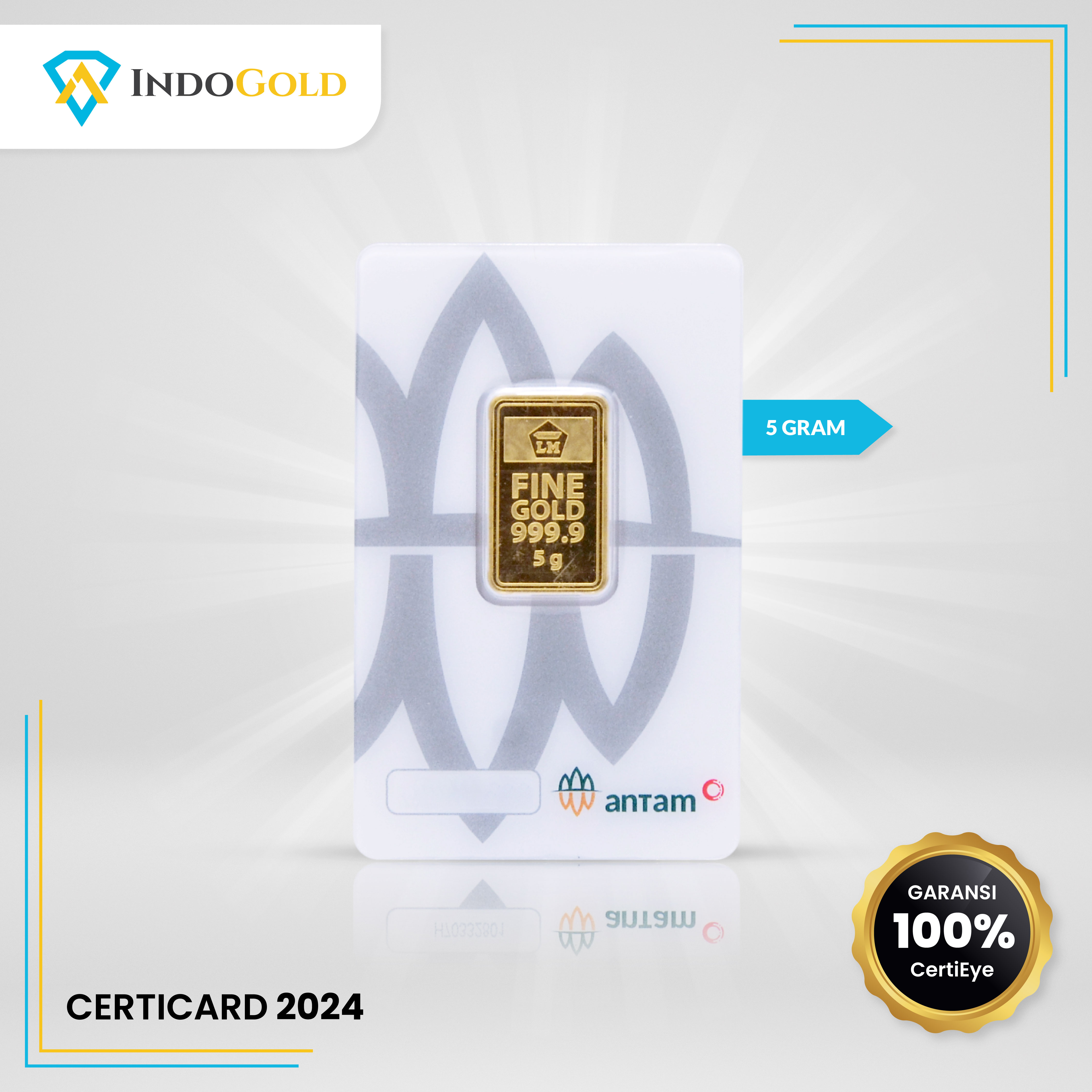 Promo Emas Antam Logam Mulia [5 g] Gold Diskon 3% di Seller IndoGold ...