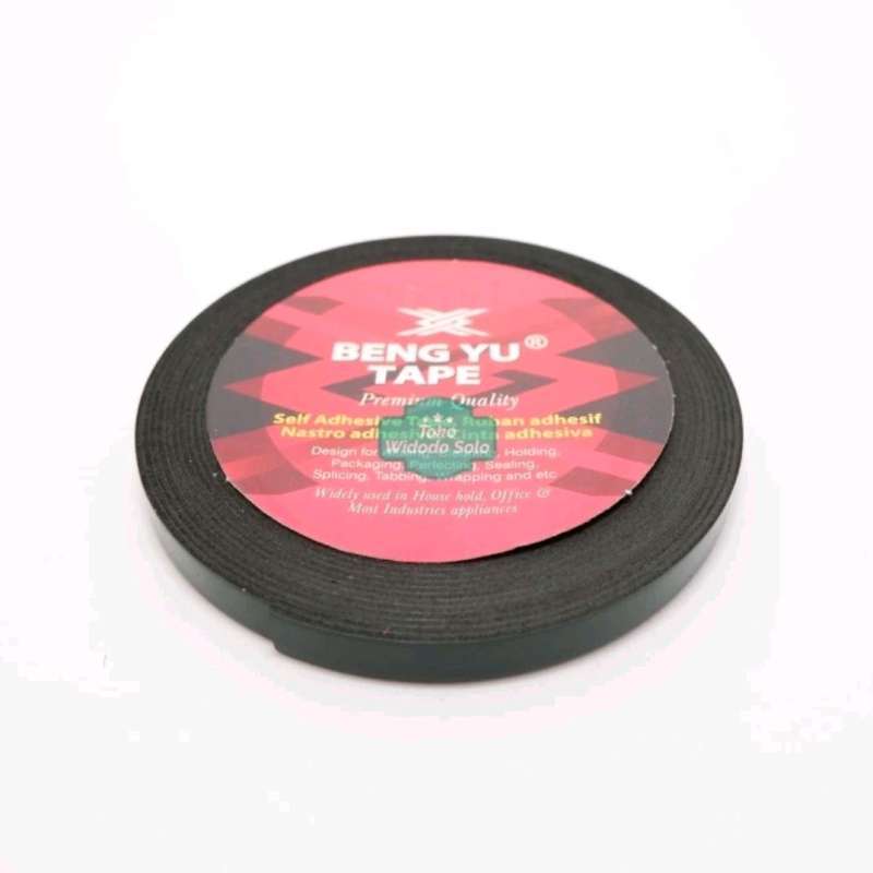 Jual Isolasi Bolak Balik Foam Bengyu 12mm Hitam Double Foam Tape Tebal ...