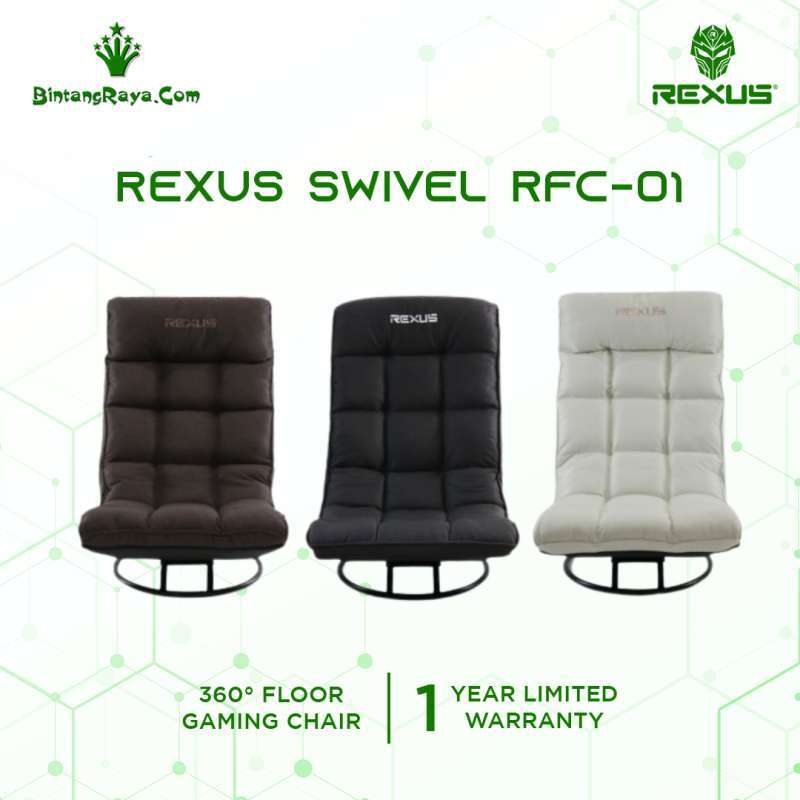 Jual Kursi Gaming Lantai / Gaming Floor Chair Rexus Swivel Rfc-01 ...