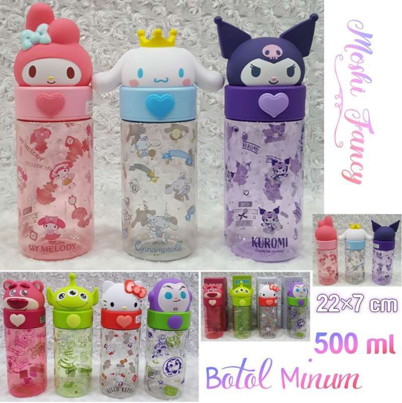 Jual Botol Minum Kepala Kuromi Cinnamorol My Melody Hello Kitty Buzz ...