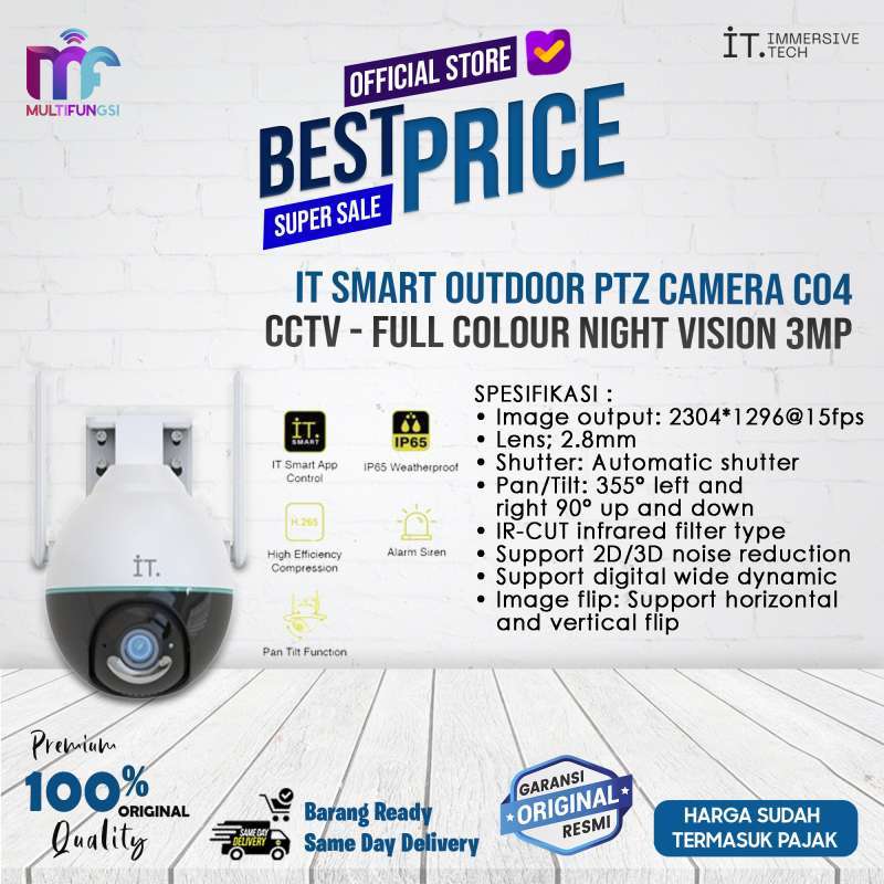 Jual IT Smart Outdoor PTZ Camera C04 CCTV - Full Colour Night Vision ...