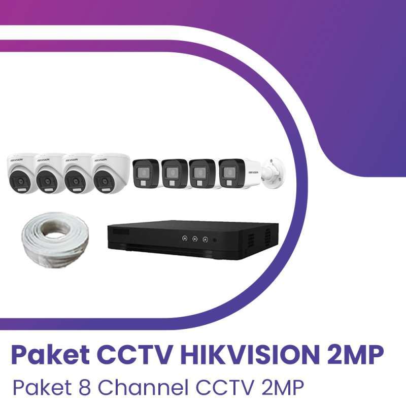 Jual Paket Cctv Hikvision 2mp 8 Channel Colorvu&smart Light Di Seller ...