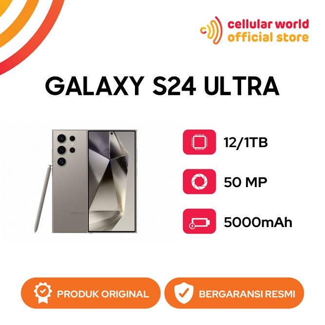 Jual Samsung Galaxy S24 Ultra 12/1tb Garansi Resmi - Titanium Black Di ...