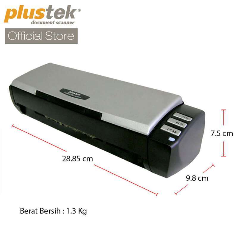 Jual Plustek Scanner Mobileoffice Ad480 (folio/f4 - 20 Ppm) (adf ...