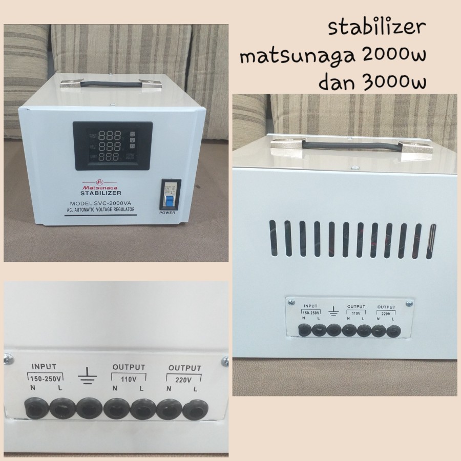 Jual Stabilizer MATSUNAGA Stavol 3000watt New Digital 3000Va Servo ...