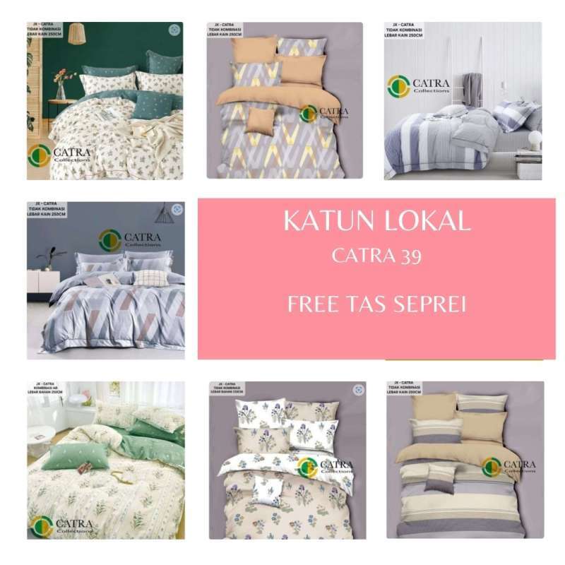 Jual Seprei Katun Lokal Catra 39 Motif Cantik Harga Super Murah By ...