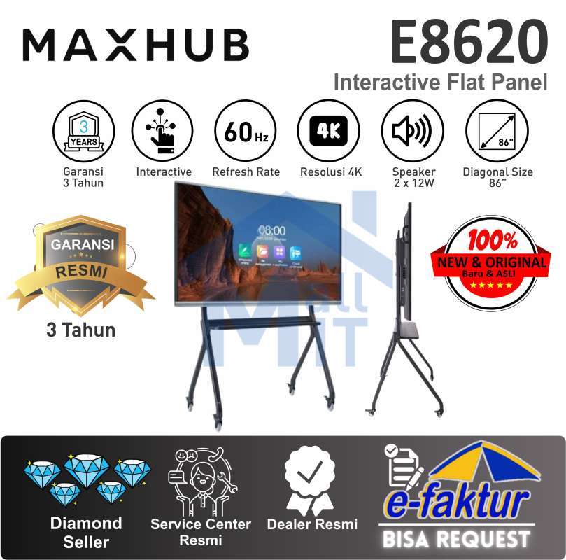 Jual Maxhub Interactive Flat Panel Edukasi Ifp E6520 E7520 E8620 Android 4k - E7520 75 Di Seller ...